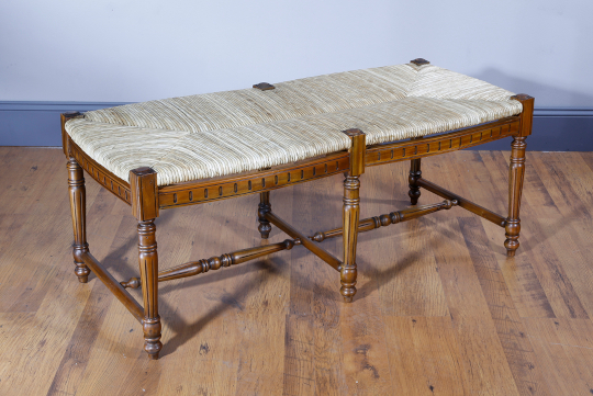 2 Seater Heritage Backless Setee – Natural Finish - AA Importing